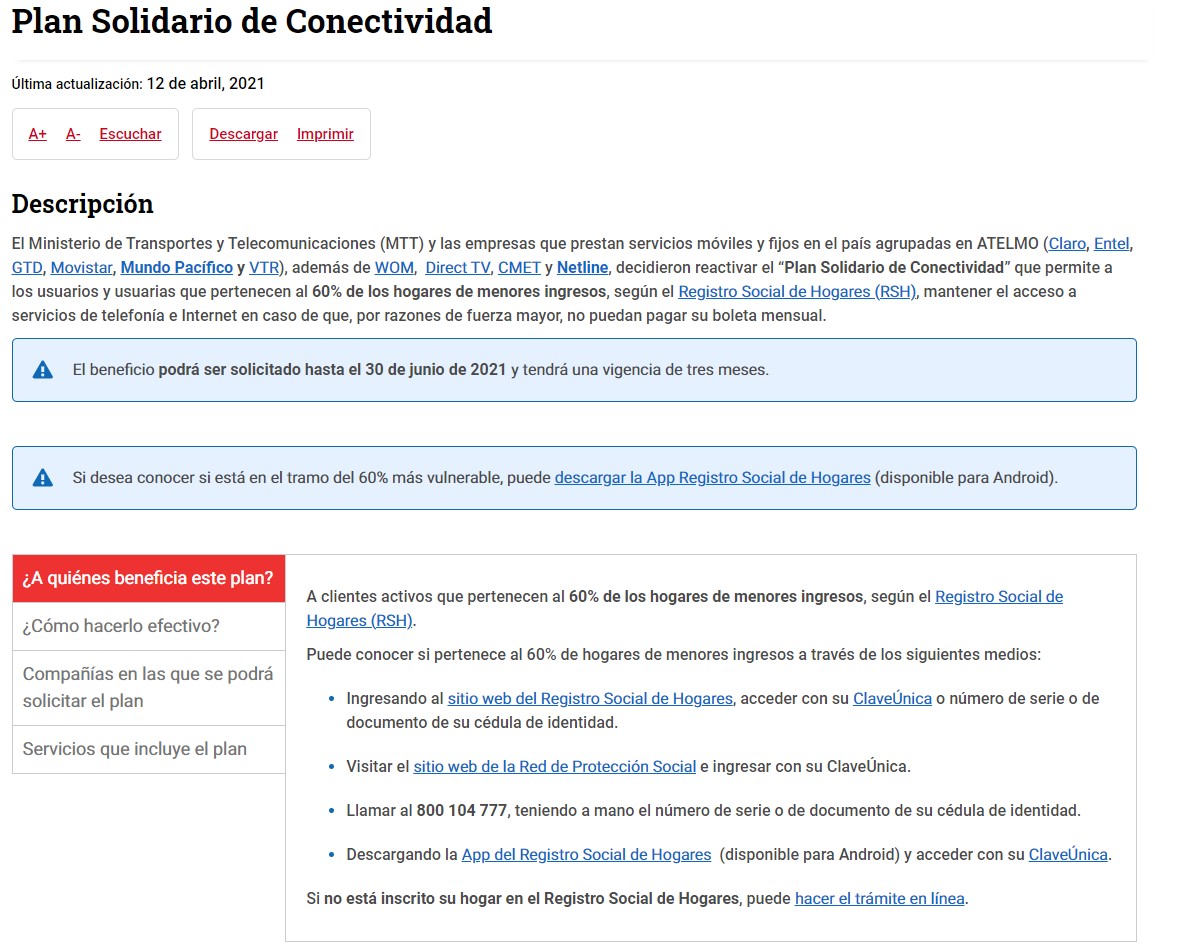 Plan Solidario de conectividad 2021 – Liceo Bicentenario Oriente Rengo